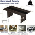 Coewske 71'' Farmhouse Kitchen Dining Table for 6-8 Rectangle Large Wood Conference Table Brown ...