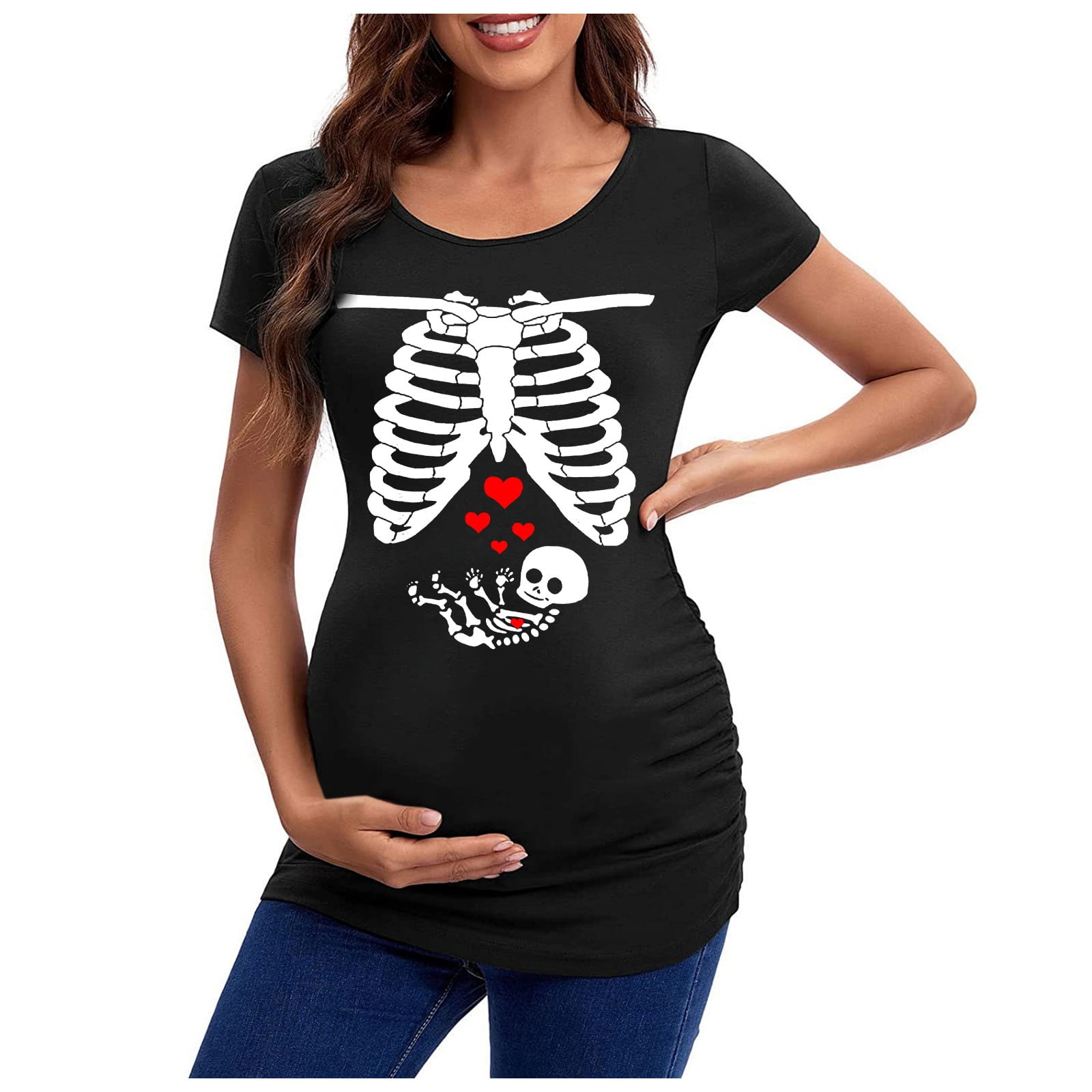 Click here for Yline Head Skeleton Womens Tshirt Unique Graphic T... prices