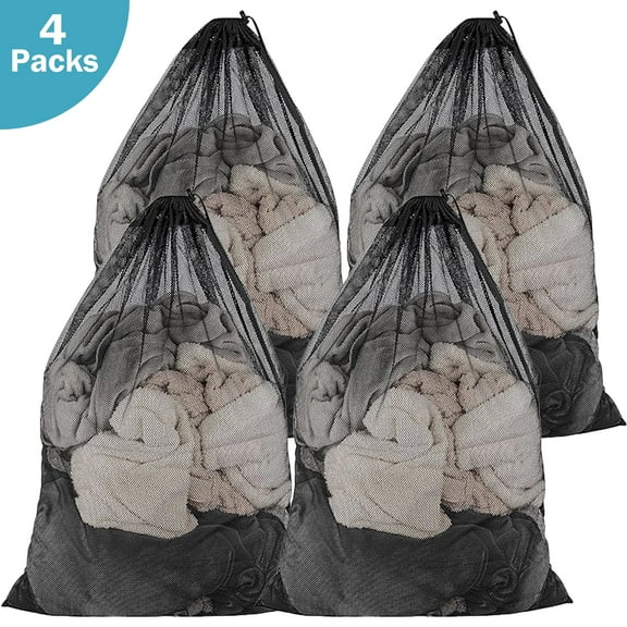 2 Pack Mesh Laundry Bags, 23 x 34 Inches Heavy Duty Mesh Laundry Bag ...