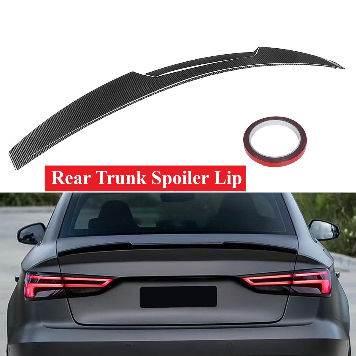Rear Trunk Spoiler for AUDI A3 S3 RS3 SEDAN 2014-2020, V Style Rear ...