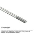 M3x55mm 304 Stainless Steel Push Rod Double End Threaded Rod for DIY, 2Pack - Walmart.com