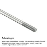 M3x55mm 304 Stainless Steel Push Rod Double End Threaded Rod for DIY ...