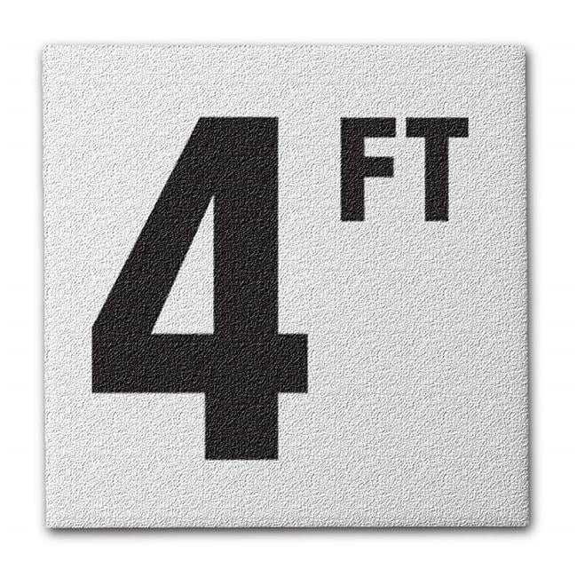 Aquatic Custom Tile 5DMAF4FT 4 FT Ceramic Swimming Pool Waterline Depth ...