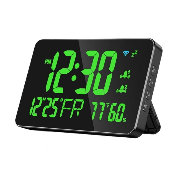 Justharion Digital Clock Desk With Touch Controlled Brightness Options ...