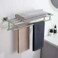 Bathroom Towel Rack with Double Towel Bar Bathroom Hotel Shower Shelf ...