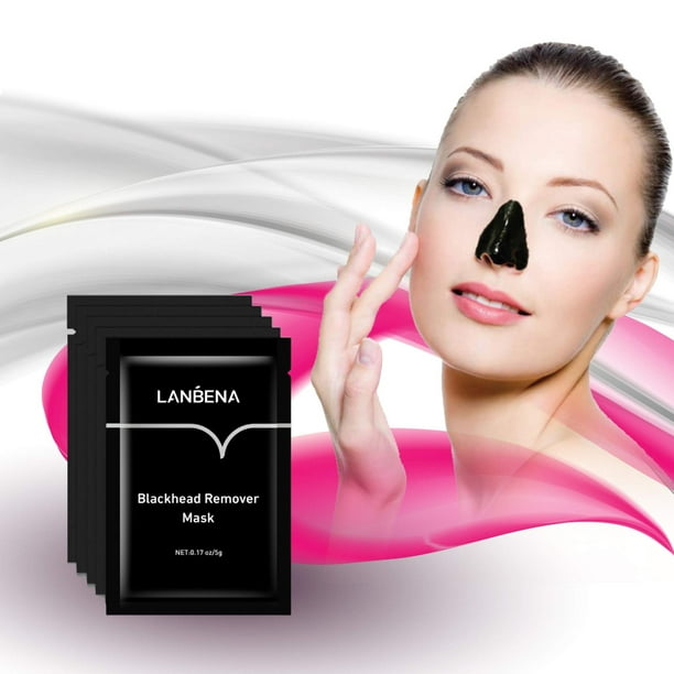 LANBENA 5 Uds. Mascarilla Puntos Negros Reducción de Poros LANBENA tira de la nariz | Bodega ...