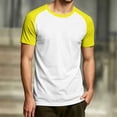 Afdoent T-Shirts For Men Fashion Casual Color Block Short Sleeve Raglan ...