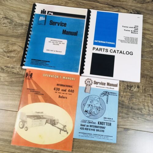 INTERNATIONAL 430 440 BALER SERVICE PARTS OPERATORS KNOTTER REPAIR ...