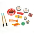 PlayWorld Japanese Sushi Dinner Bento Box Pretend Play Cutting Food Set ...