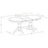 Vancouver rectangular round corner dining table with 17 in self storage ...