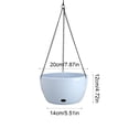 20cm Large Hanging Basket with Chain – Plastic Planter Pot for Indoor ...