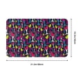 Bathroom Rugs Non Slip Washable - Colourful Wine Glass Print Kitchen ...
