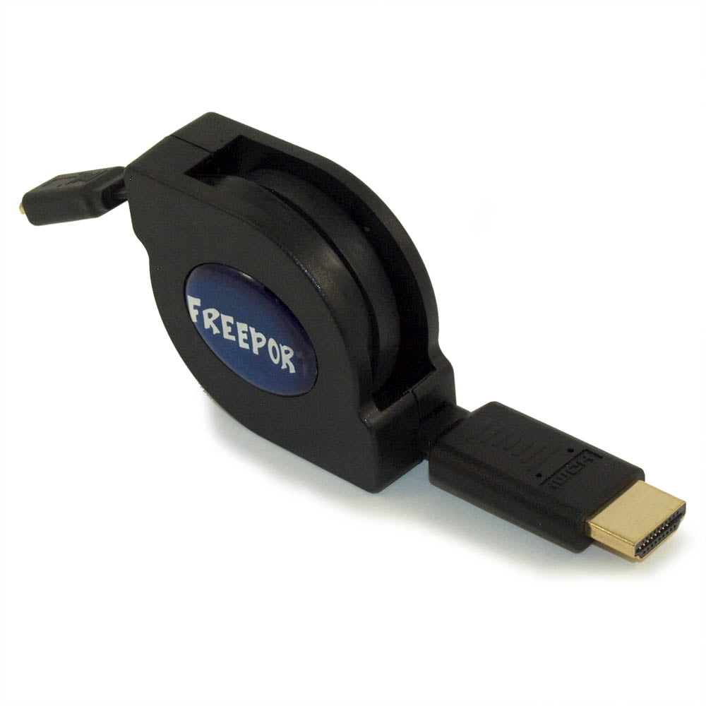 MICRO-HDMI (Type D) HDMI w/Ethernet A Male to Male Cable RETRACTABLE, 3ft - Walmart.com