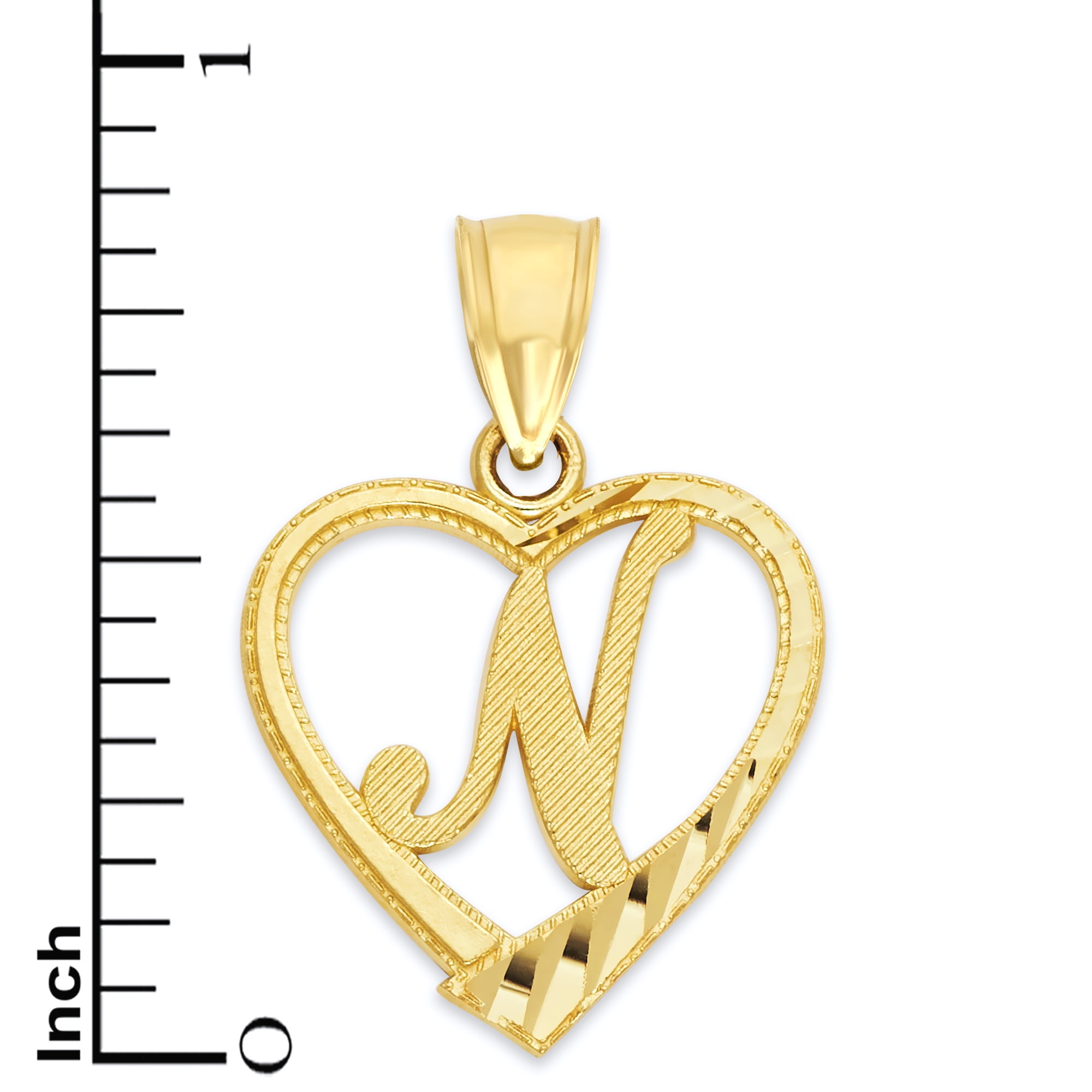 N Alphabet In Heart