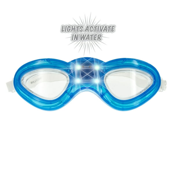 Youth Light Up Swim Goggle - Blue - Walmart.com