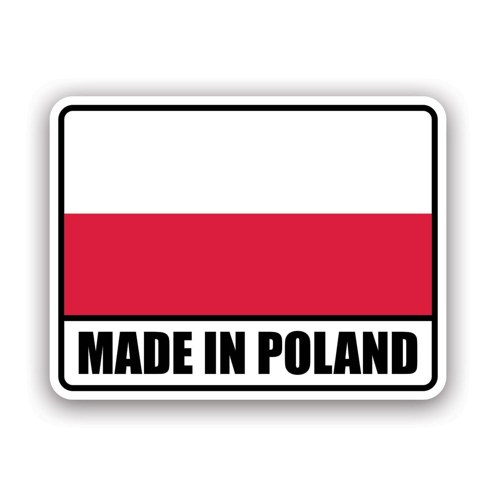 Made in Poland Sticker Decal - Self Adhesive Vinyl - Weatherproof ...