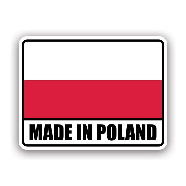 Made in Poland Sticker Decal - Self Adhesive Vinyl - Weatherproof ...
