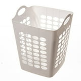 Mainstays Flexible Plastic Square Laundry Hamper, 3 Pack, White ...