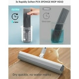 APODESS Sponge Mop and Bucket Set with Wringer - Floor Wet Mop with 3 ...