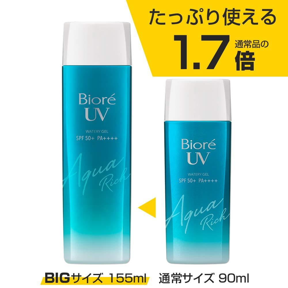Biore Uv Aqua Rich Watery Gel SPF50 + PA ++++ 155ml / 5.4 oz (2019 Limited Edition Large size) 2 ...