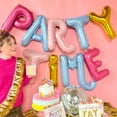 Packed Party 'Party Time' Multicolor Mylar Balloon Banner, Birthday ...