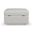 Bowery Hill Beige Square Upholstered Storage Ottoman with Performance ...