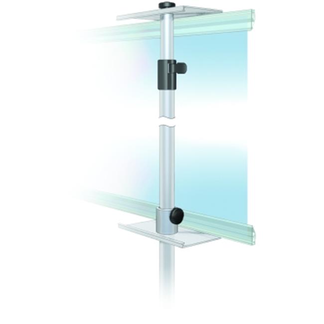 Testrite Visual Products MB6-B Promo Banner Stands 24 in. Double ...