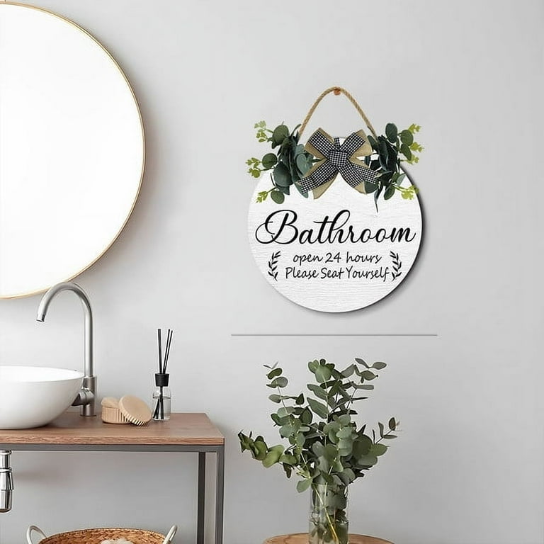 Decorative Bathroom Door Signs