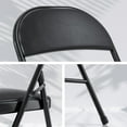 SUGIFT Deluxe Padded Seat and Metal Back Folding Chairs, Black, 6 Pack ...
