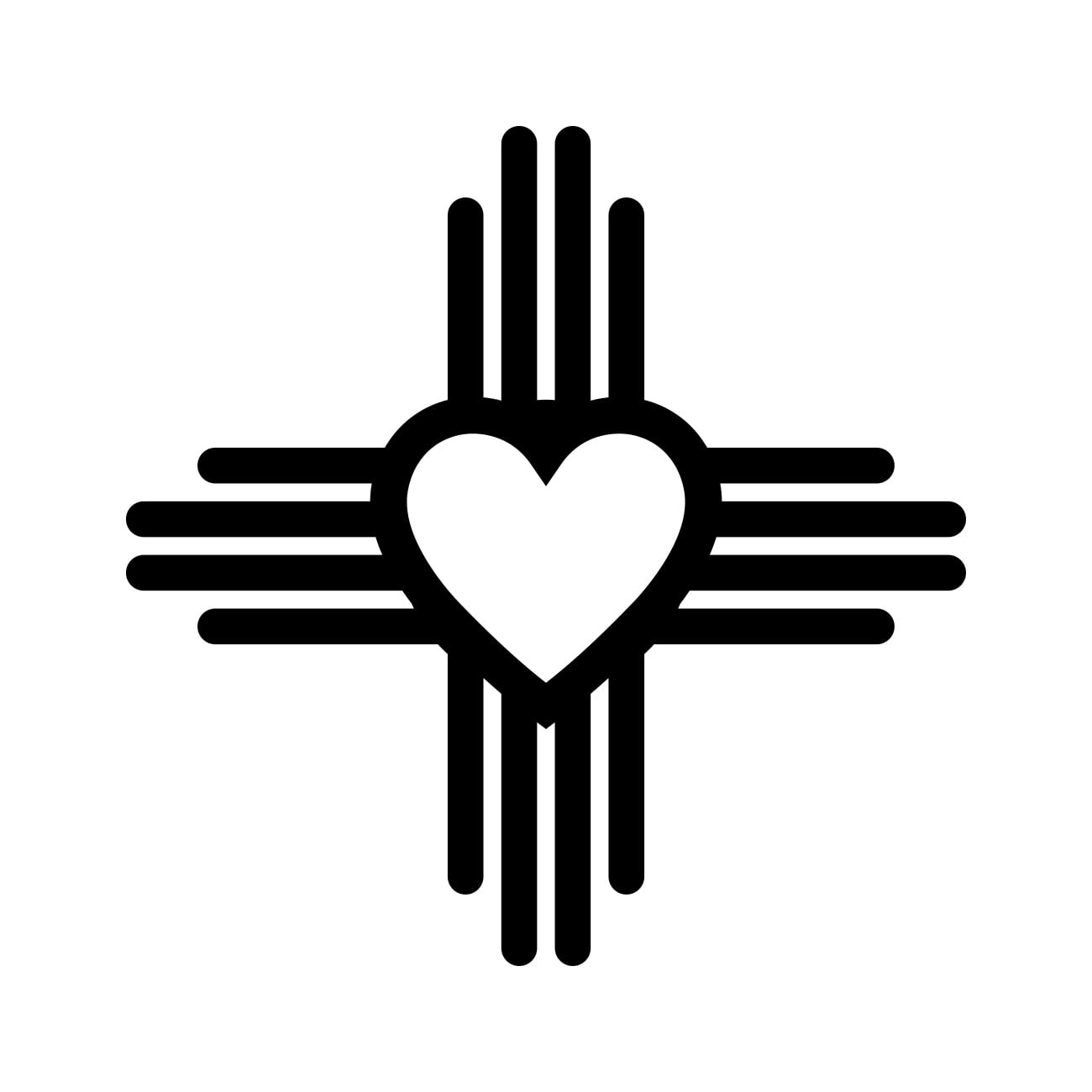 Zia Heart Symbol Sticker Decal Die Cut - Self Adhesive Vinyl ...