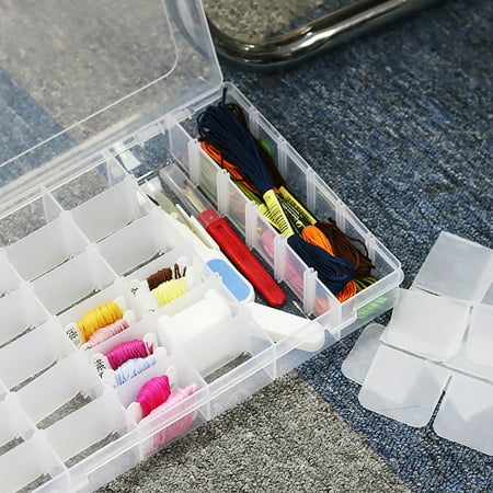 Boyijia Plastic Embroidery Floss Organizer Box 36 Grid Thread Bobbins ...