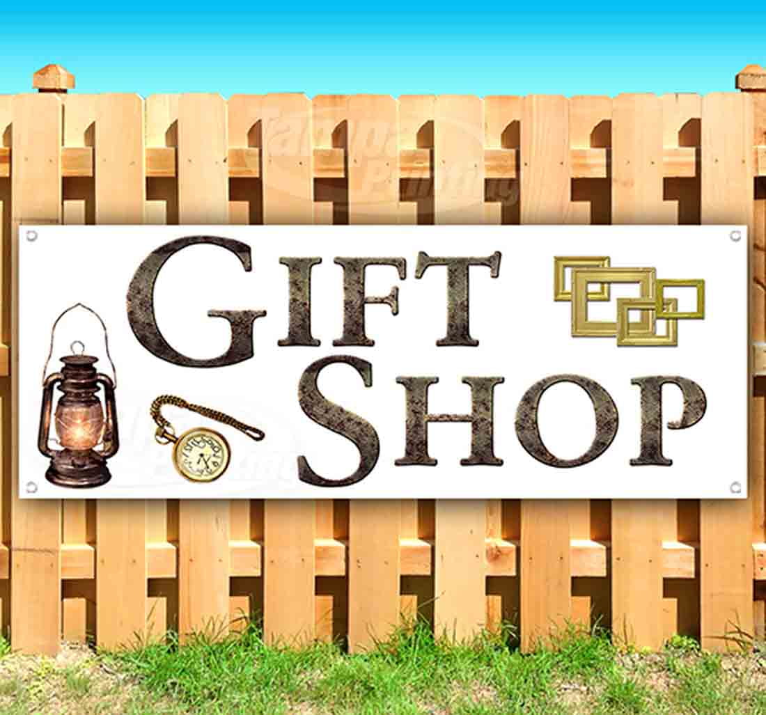 Gift Shop 13 oz Vinyl Banner With Metal Grommets - Walmart.com