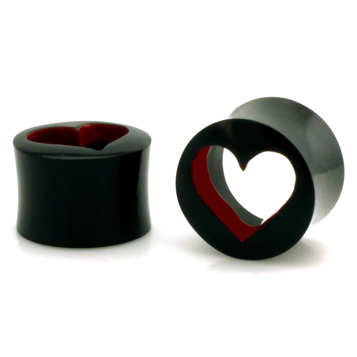 ZS 1 Pair Double Falre Ear Tunnel Plugs Expander Brown Wood Ear Gauges ...