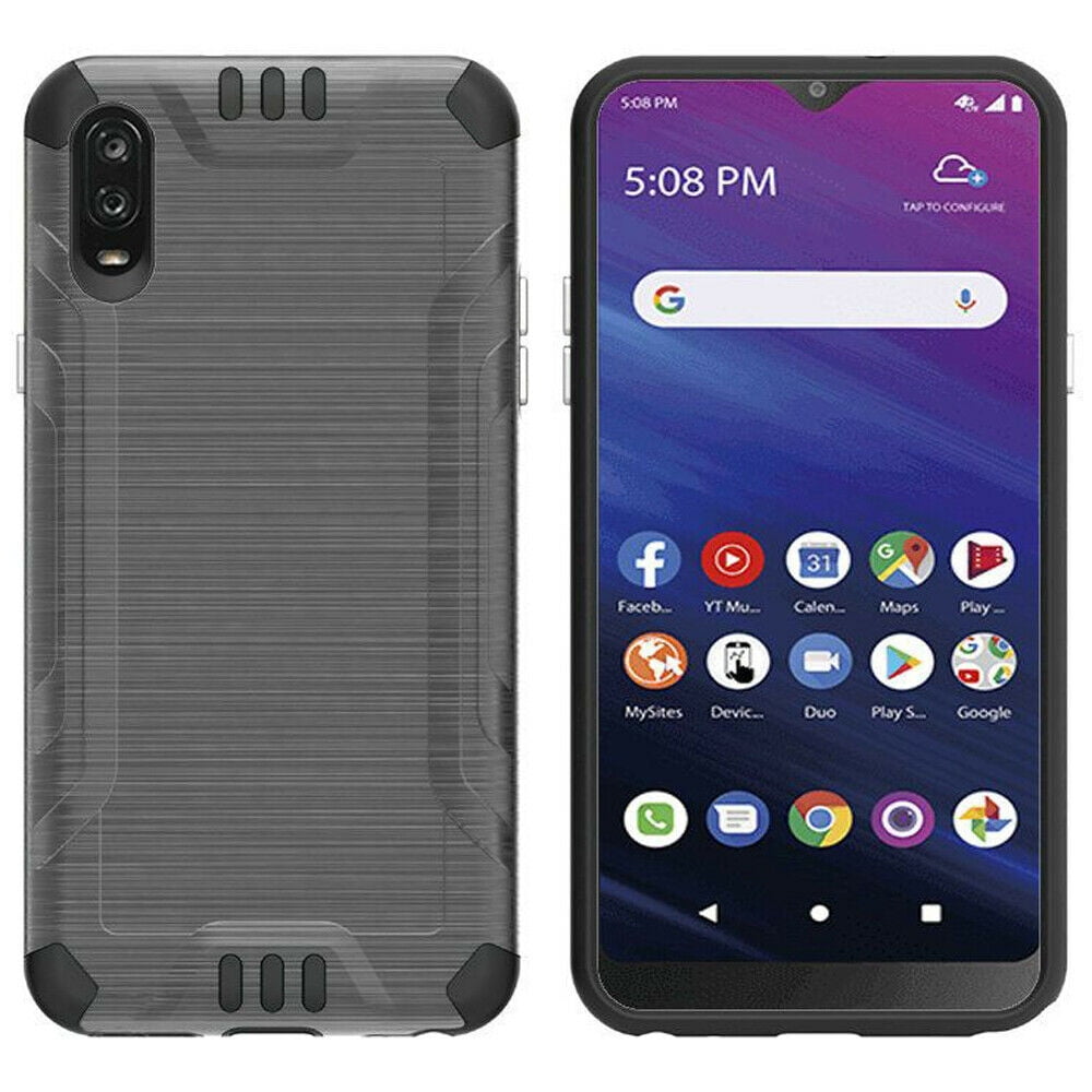 Kaleidio Case For TCL A2X A508DL [Combat Armor] Brushed Metallic Impact ...