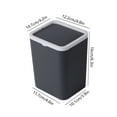 Iumwxz Plastic Squares Storage Bin Small with Lid Desktop Wastebasket ...