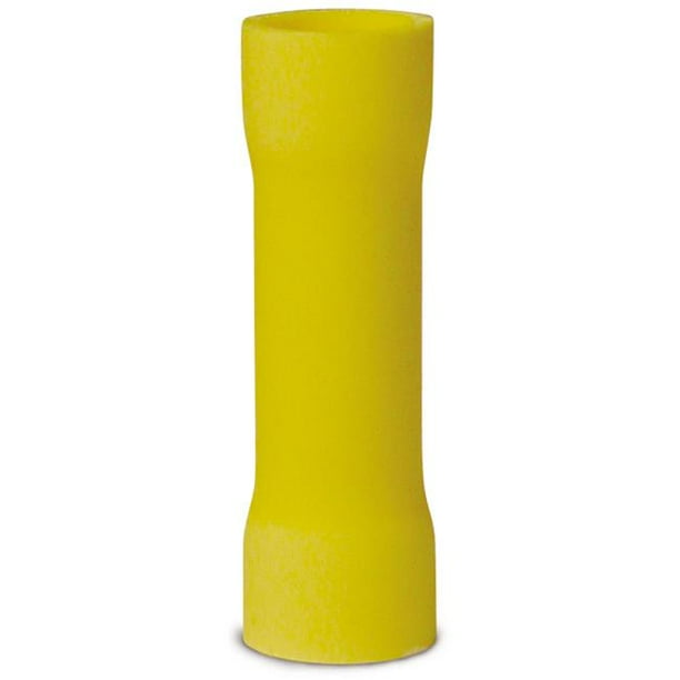 50 Count 12-10 AWG Yellow Butt Splice Connectors Insulated - Walmart ...