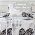 4pcs Love Heart Leopard Print Bedding Set - Soft Fitted Sheet ...