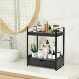 njizgyd 2-Tier Wooden Counter Shelf with Drawer Vanity Tray for ...