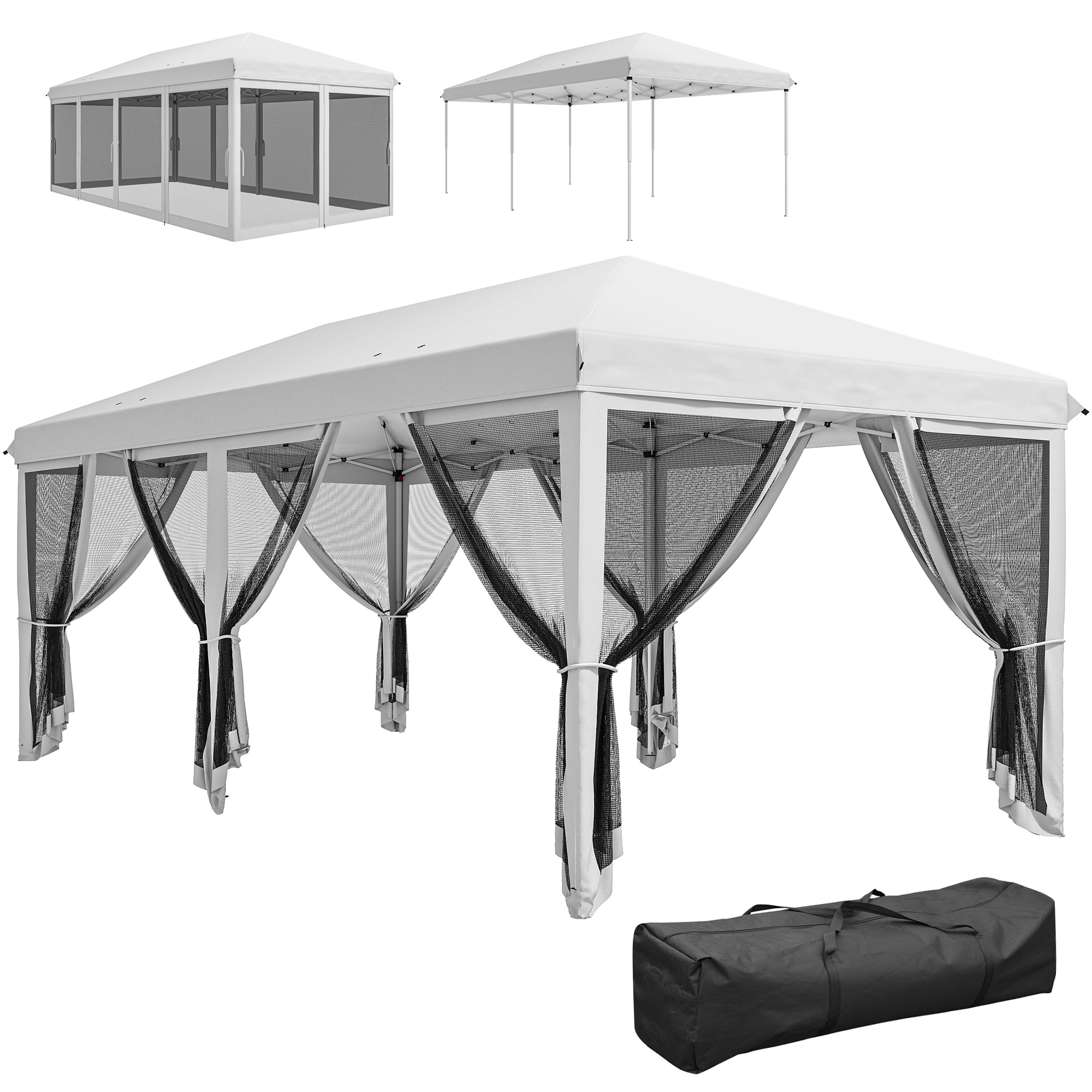 Click here for Outsunny 10x20 Pop Up Canopy Tent With 6 Removable... prices