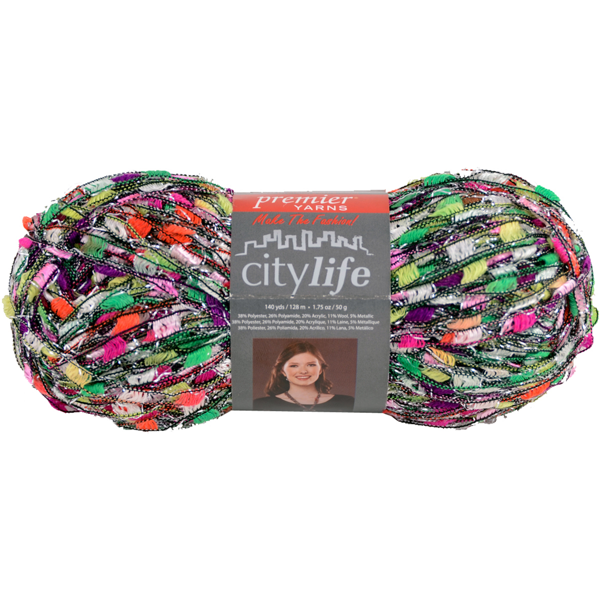 City Life Ladder Yarn-Neon Pop, Pk 3, Premier Yarns - Walmart.com