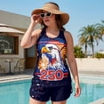 Binienty Functional Pockets Two Piece Swimsuit Tank Vest Top Shorts ...