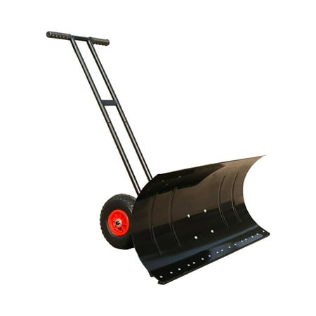 Wheeled Snow Pusher, Snow Plow Outdoor Snow Pushing, Multi Angle ...