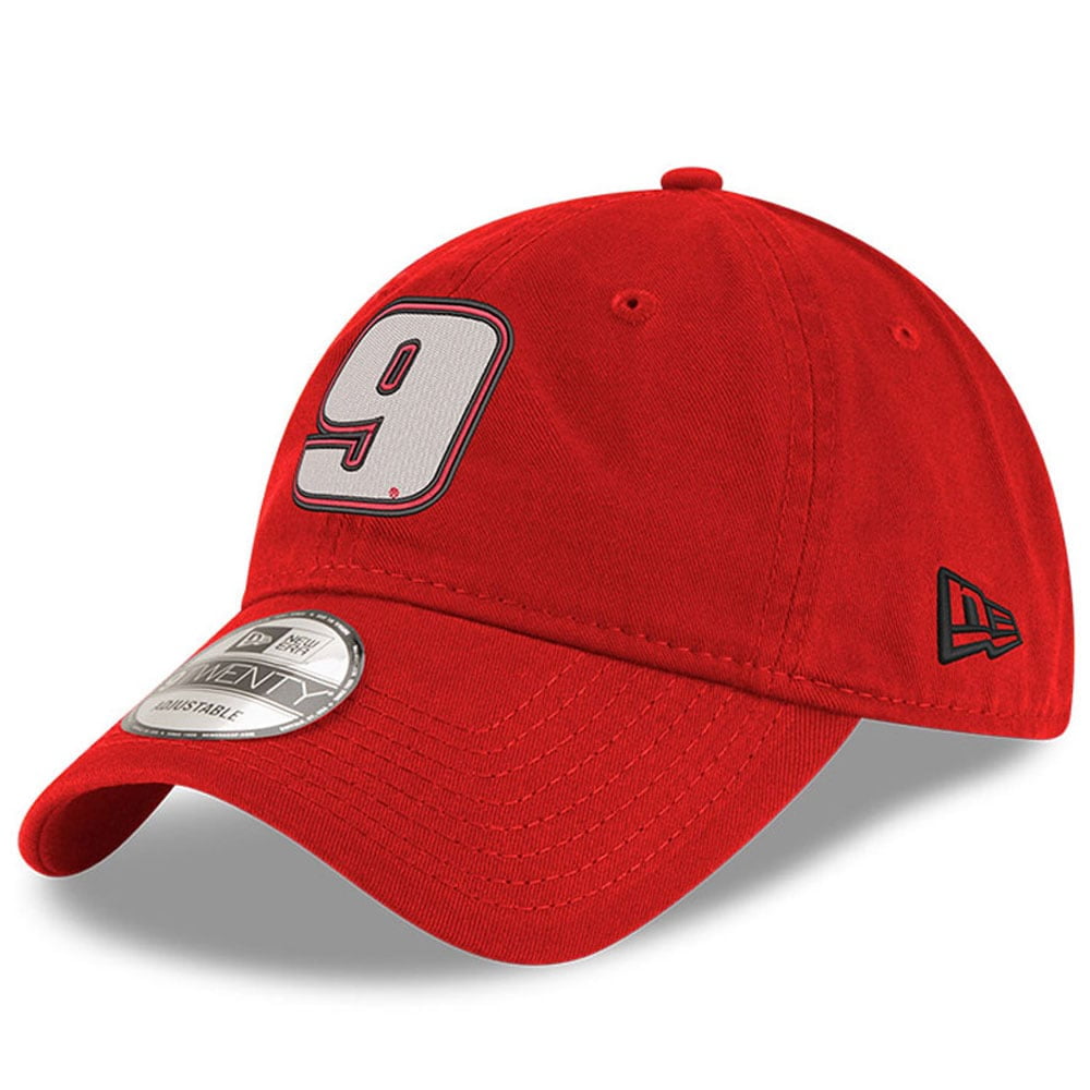 Men's New Era Scarlet Chase Elliott Enzyme Washed 9TWENTY Adjustable ...