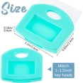 50 Pieces Colored Key Tags with Labels 1 Inch Cute Silicone Key Covers ...