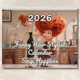 7829 2026 Wall Monthly Calendar Twin Coil Binding Salon Humor Cartoons ...