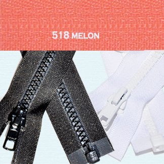 12" Vislon Zipper ~ YKK #5 Molded Plastic ~ Separating - 518 Melon (1 ...
