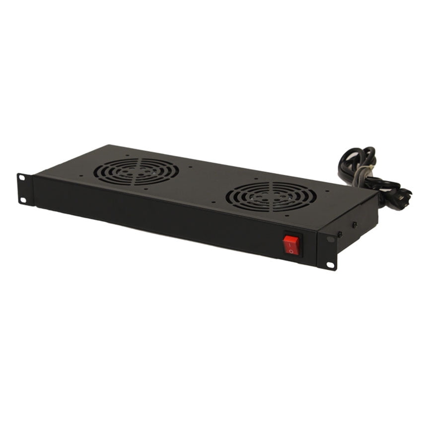 NavePoint Rack Cabinet Mounted Server 2 Fan Unit Cooling System with 2 ...