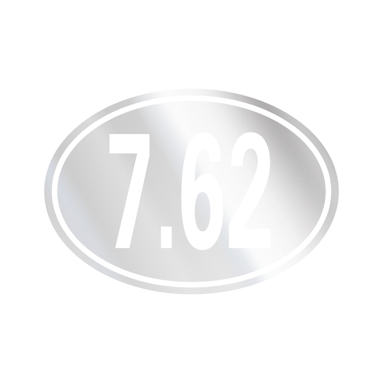 Oval 7.62 Sticker Decal Die Cut - Self Adhesive Vinyl - Weatherproof ...