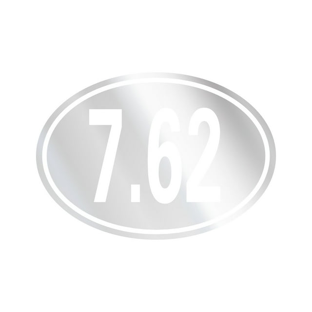 Oval 7.62 Sticker Decal Die Cut - Self Adhesive Vinyl - Weatherproof - Made in USA - Many Color ...