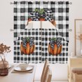 Bow Orange Pumpkin Swag Curtains Valance and Tier Set, Fall ...